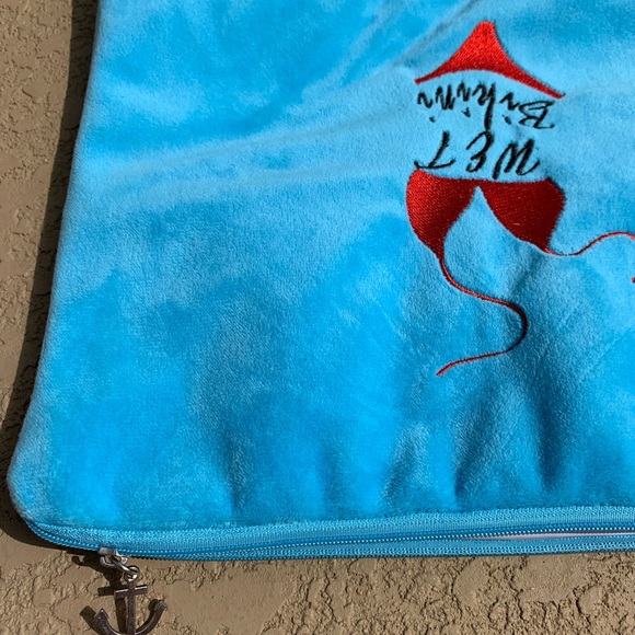 Wet Bikini | Bags | Wet Bikini Terry Cloth Anchor Zipper Bag | Poshmark